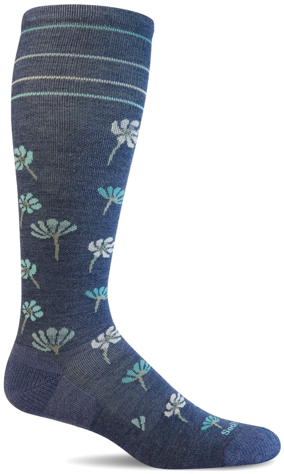 Women's Field Flower | Moderate Graduated Compression Socks | Sockwell